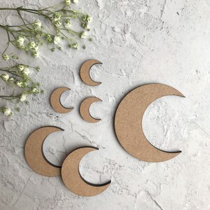 Crescent Moon Shapes Craft Jewellery Embellishments Celestial ...