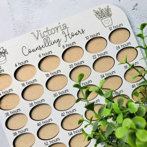 Personalised Counselling Hours Tracker Board: Student Therapist Gift ...