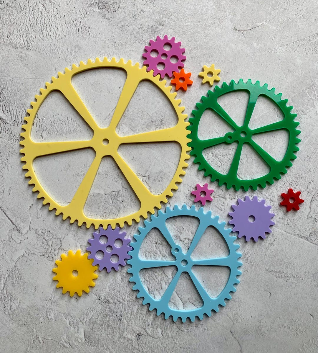 Steampunk Theme, Rotating Gears in Colours, Coloured Cogs, Industrial ...