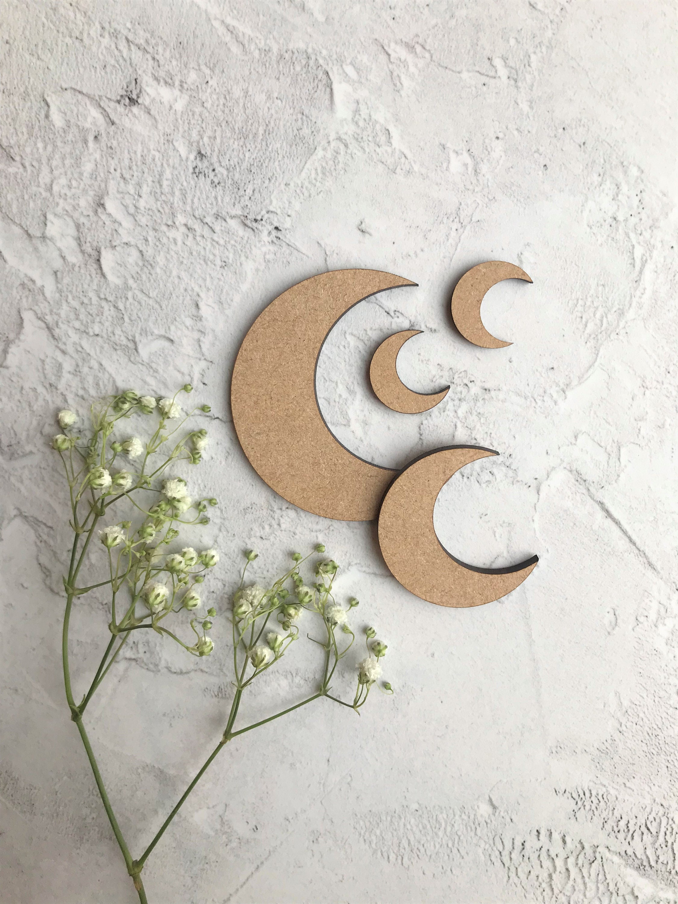 Crescent Moon Shapes Craft Jewellery Embellishments Celestial - Etsy UK