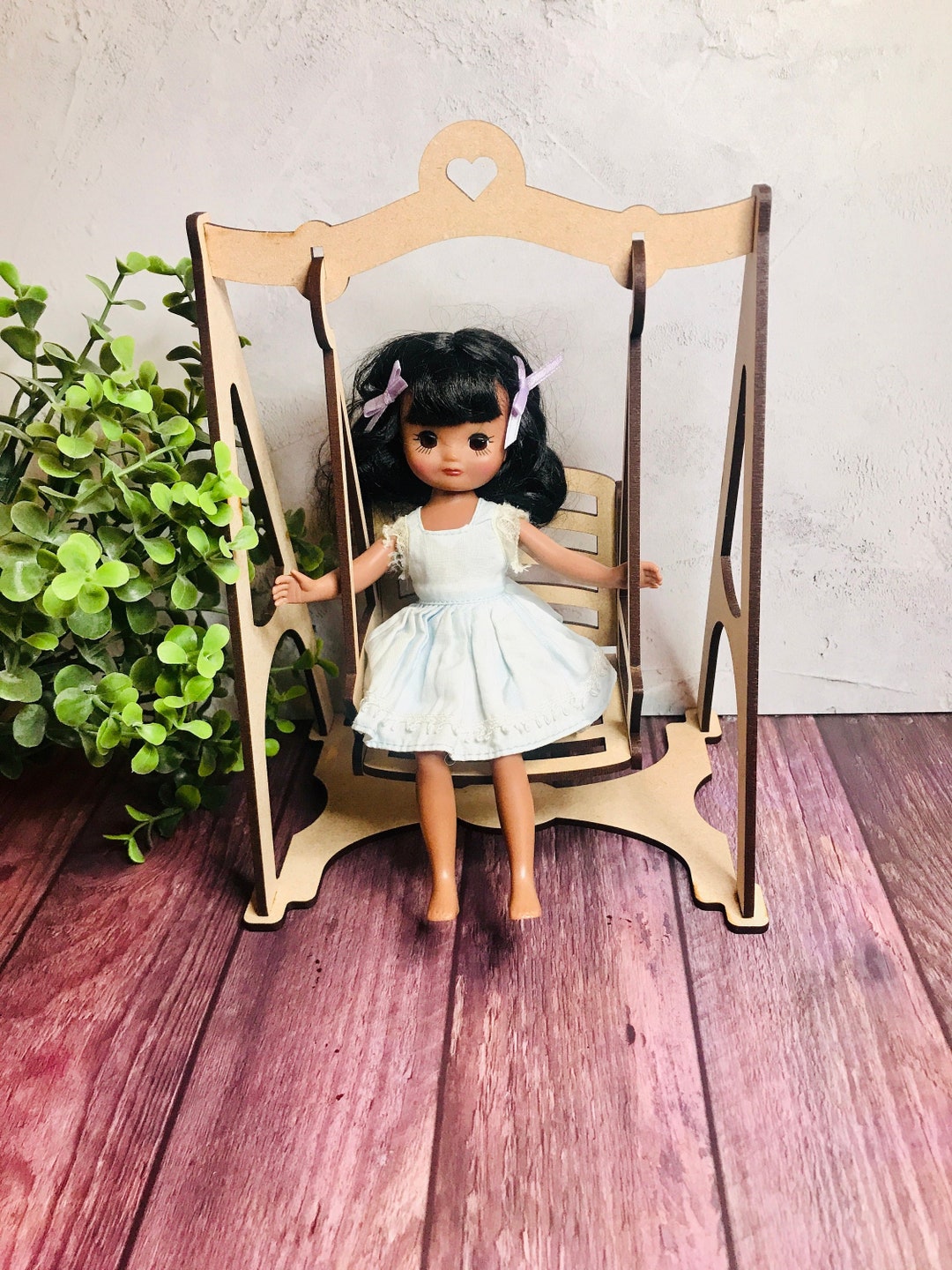 Dolls Swing Seat: Miniature Dollhouse Furniture, Mini Teddy Swing - Etsy