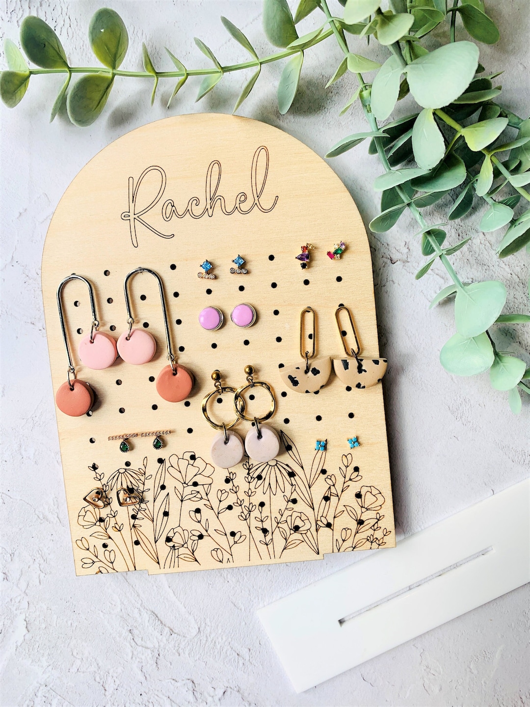 Personalised Earring Display, Stud Earring Stand, Jewellery Holder ...
