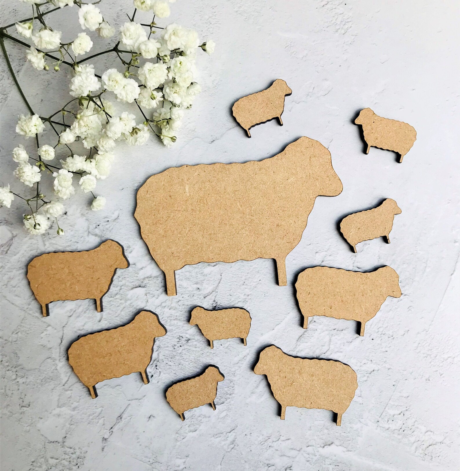 Farmyard Sheep Craft Shapes Wooden Sheep Template Sheep Craft - Etsy UK