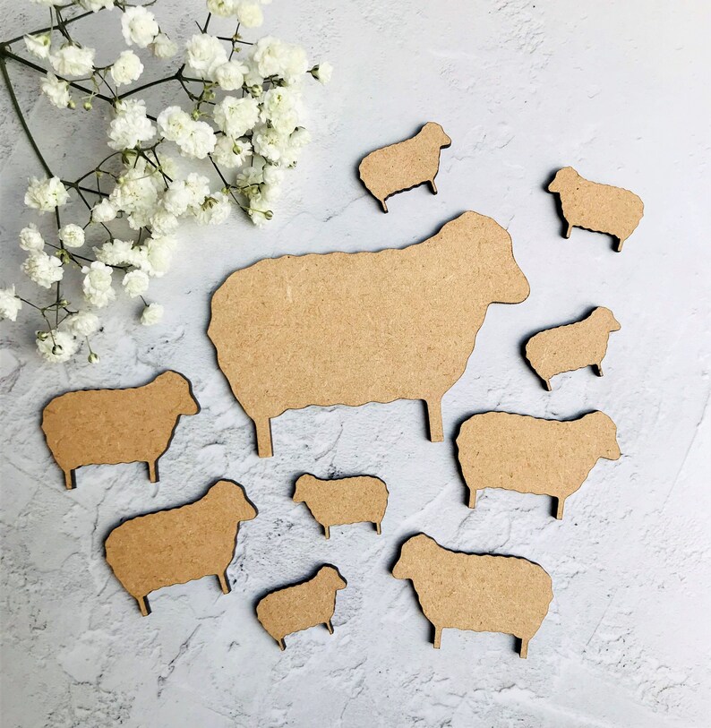 Farmyard Sheep Craft Shapes Wooden Sheep Template Sheep Craft - Etsy UK
