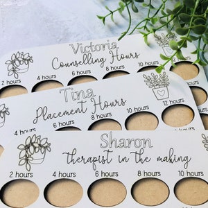 Personalised Counselling Hours Tracker Board: Student Therapist Gift ...