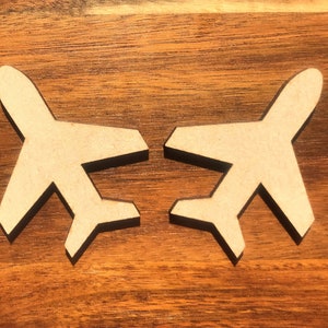Aeroplane Plane Jet Craft Shapes Wooden Blank Templates Children's ...