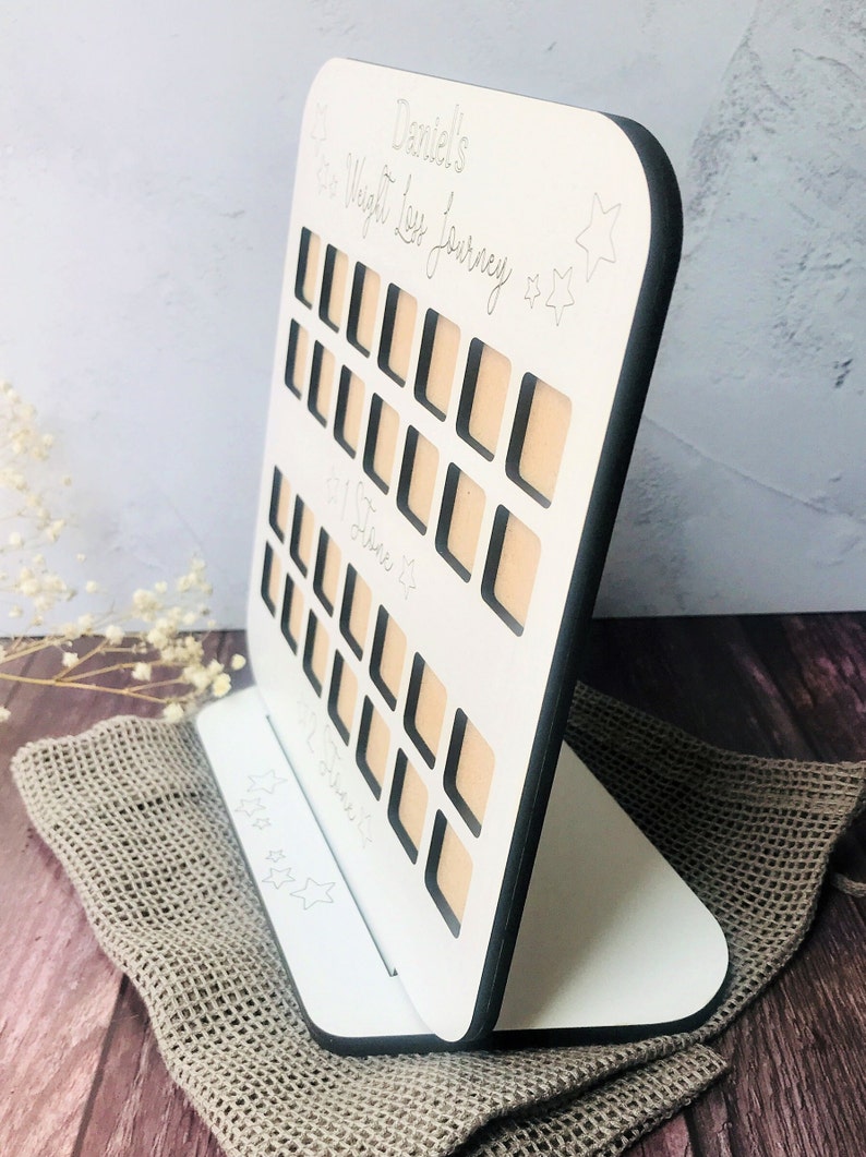 Personalised Weight Loss Tracker Board: 28 Lbs, 2 Stone Goal - Etsy