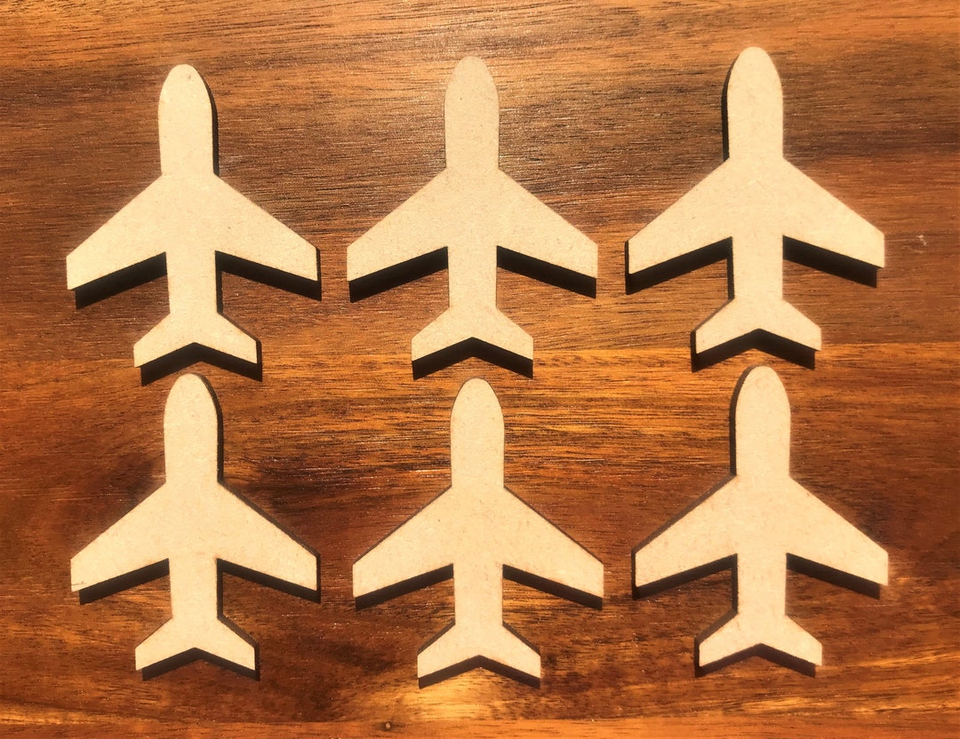 Aeroplane Plane Jet Craft Shapes Wooden Blank Templates Children's ...
