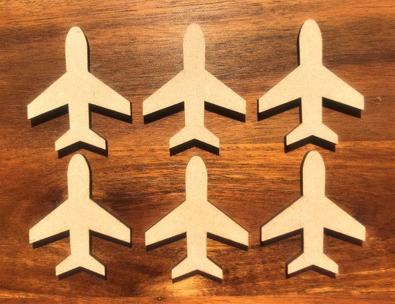 Aeroplane Plane Jet Craft Shapes Wooden Blank Templates | Etsy