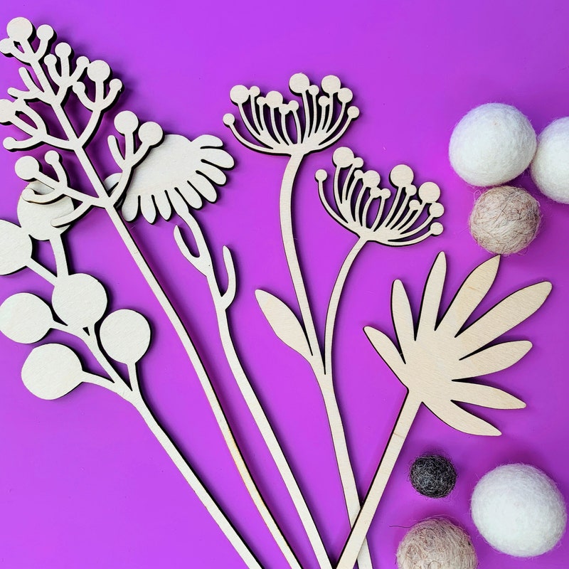 Wooden Flowers - Etsy
