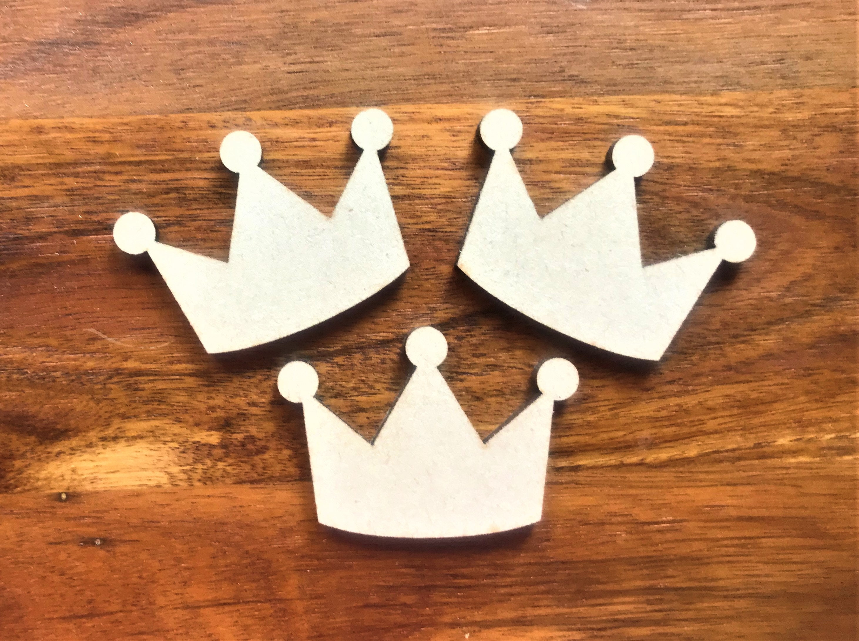 Princess Prince Crown Craft Shape Embellishments Wooden Tiara - Etsy