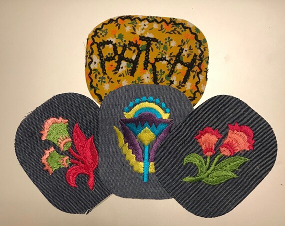 embroidered fabric patch - Gem