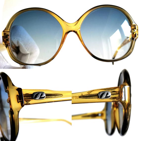 Persol RATTI Oval vintage sunglasses round orange gre… - Gem