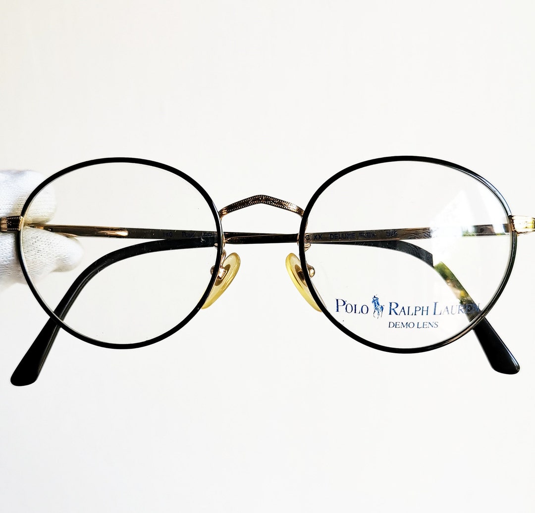 Polo RALPH LAUREN Vintage Eyewear Rare Eyeglasses Round Gold Preppy ...