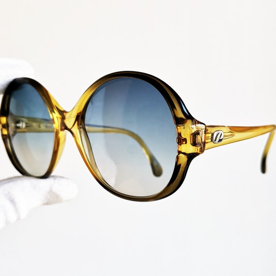 Persol RATTI Oval vintage sunglasses round orange gre… - Gem