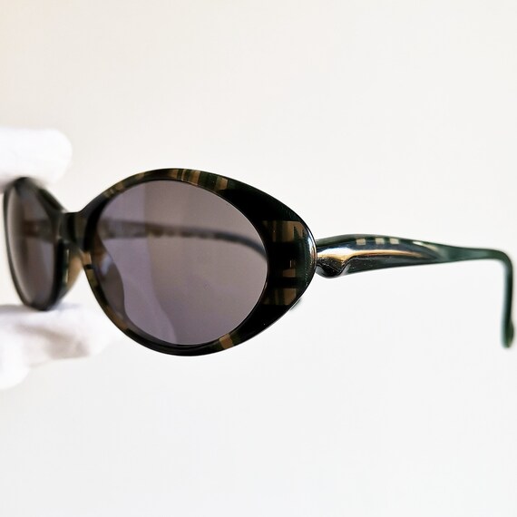 ALAIN MIKLI vintage Sunglasses rare oval green Paris … - Gem