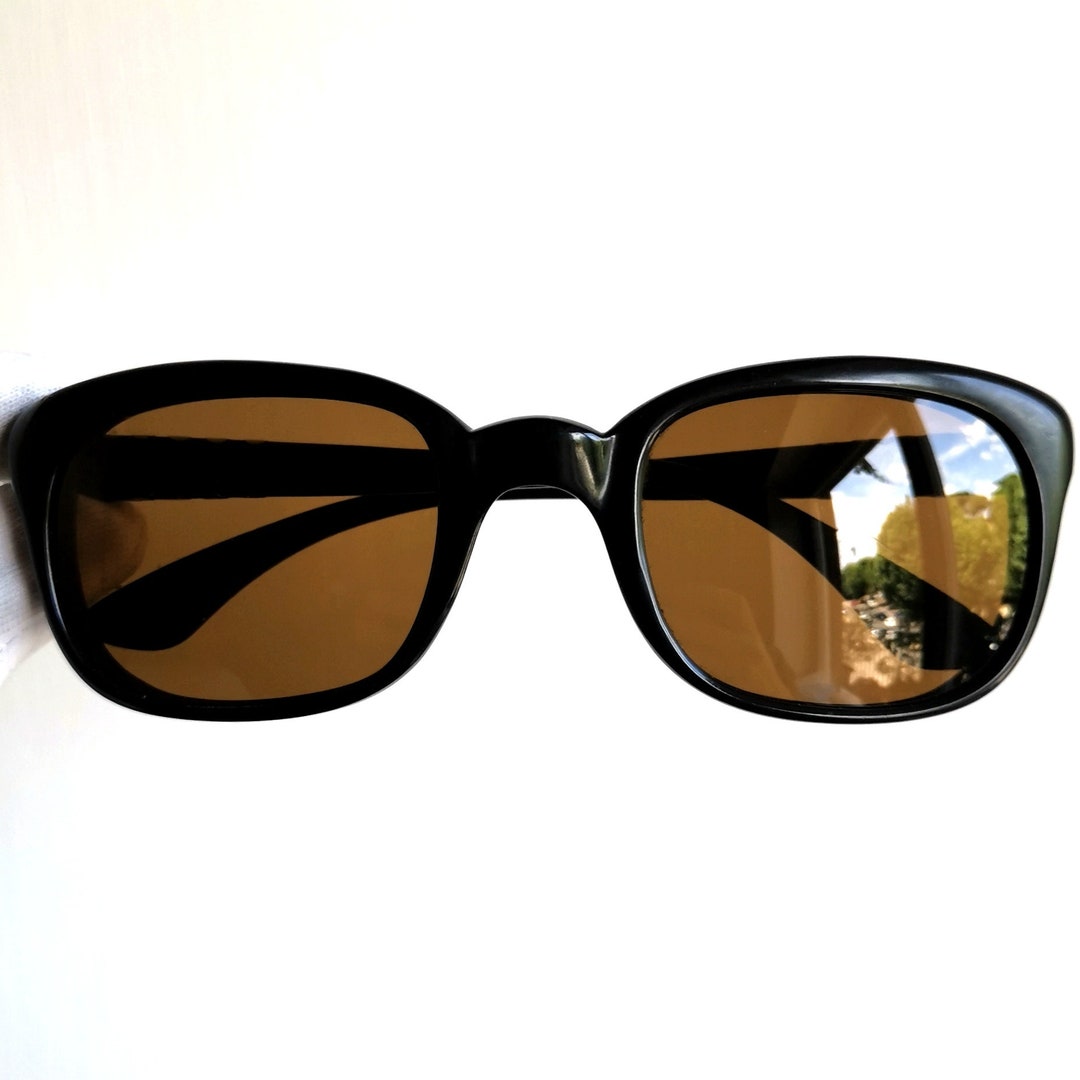 PERSOL RATTI Vintage Sunglasses Black Alain Delon 54 Meflecto Frame ...