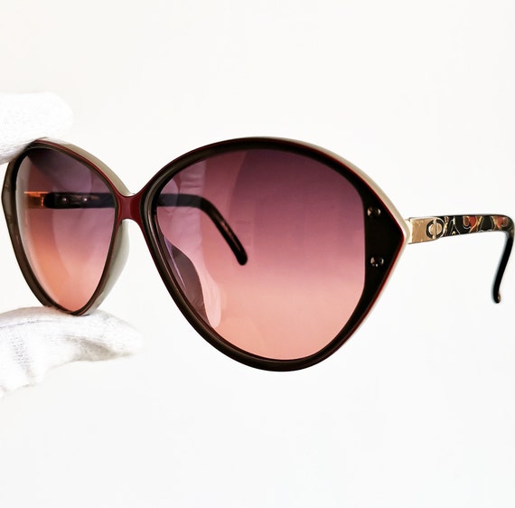 Dior Vintage Sunglasses Rare Oval New Purple Pink Len Gem