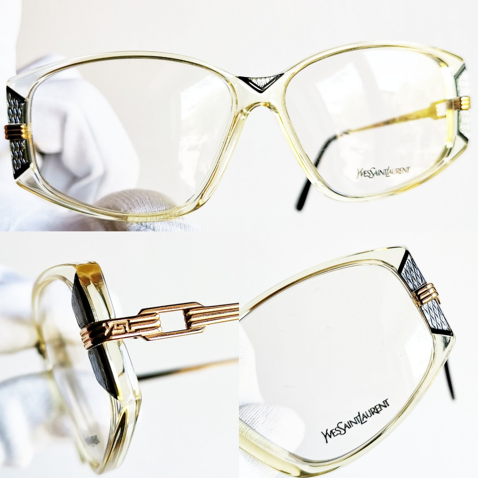 YVES SAINT LAURENT Eyewear Ysl Vintage Rare Eyeglasses Gold - Etsy