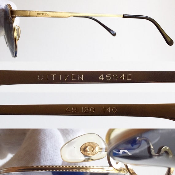 CITIZEN vintage sunglasses rare oval round gold fille… - Gem