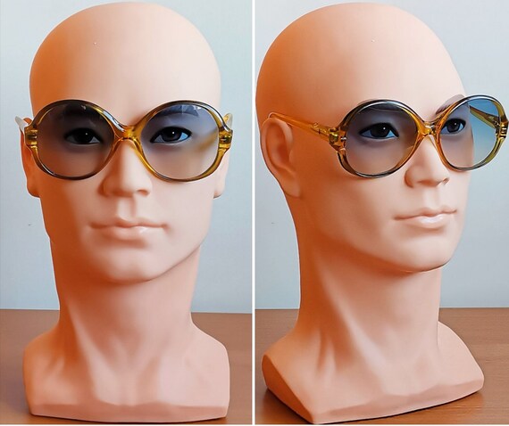 Persol RATTI Oval vintage sunglasses round orange gre… - Gem