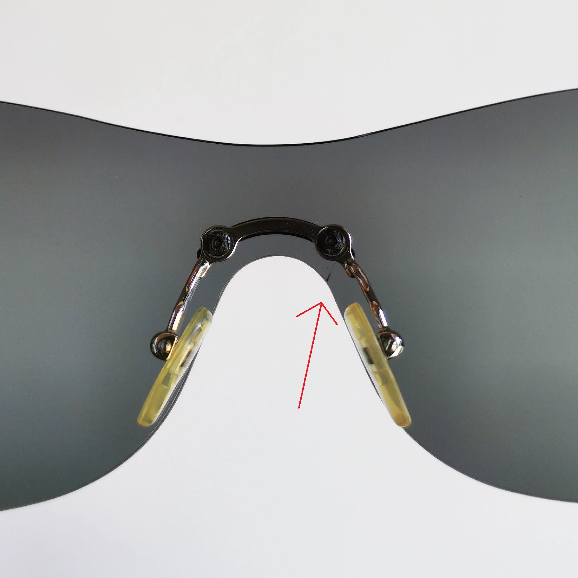 GUCCI Vintage Sunglasses Rare Gray Silver Clear Mask GG2448 GUCCI Vintage Sunglasses Rare Gray Silver Clear Mask GG2448