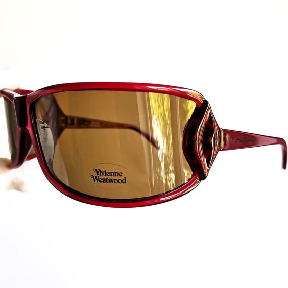 VIVIENNE WESTWOOD Vintage Sunglasses Oversize Wrap Mask Red VIVIENNE WESTWOOD Vintage Sunglasses Oversize Wrap Mask Red