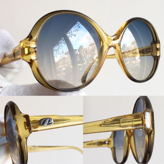 Persol RATTI Oval vintage sunglasses round orange gre… - Gem