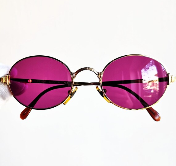 FENDI vintage sunglasses rare oval gold round steampu… - Gem