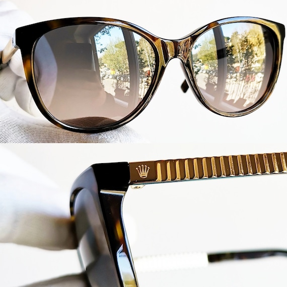 ROLEX Sunglasses vintage rare engraved gold plated cr… - Gem