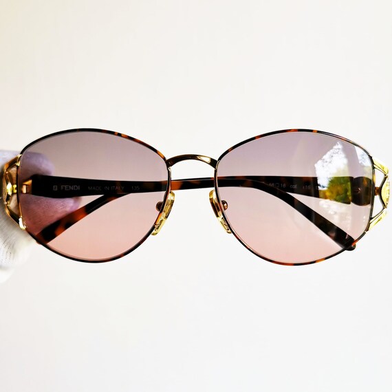 FENDI vintage sunglasses rare oval gold rim roman coi… - Gem