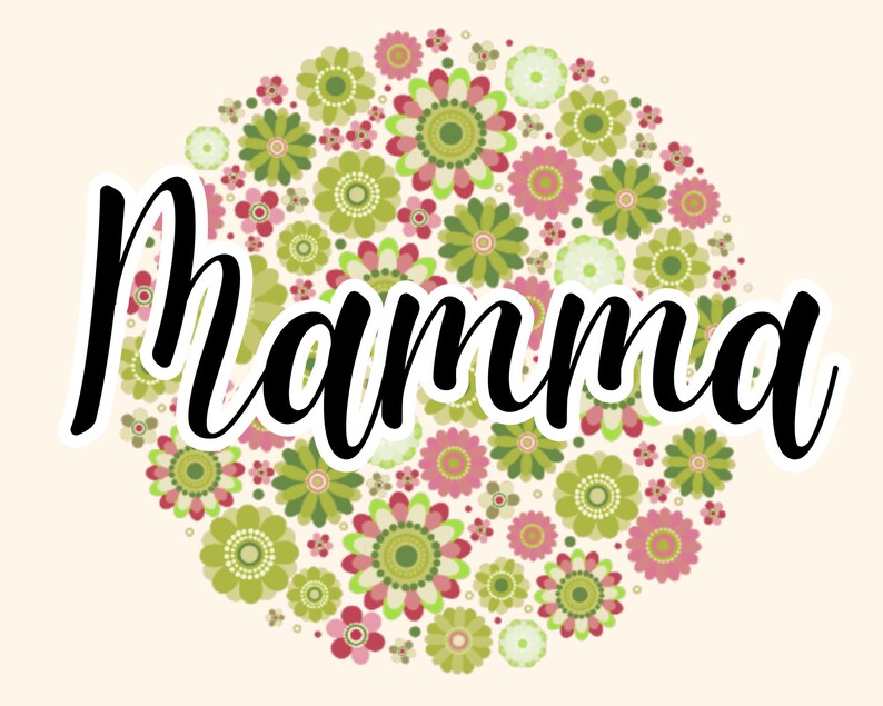 Floral MAMA Circle PNG - Etsy