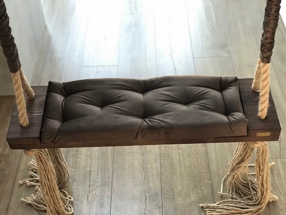 Dark Oak Swing Adults Swing Large Brown Swing Toddlers - Etsy