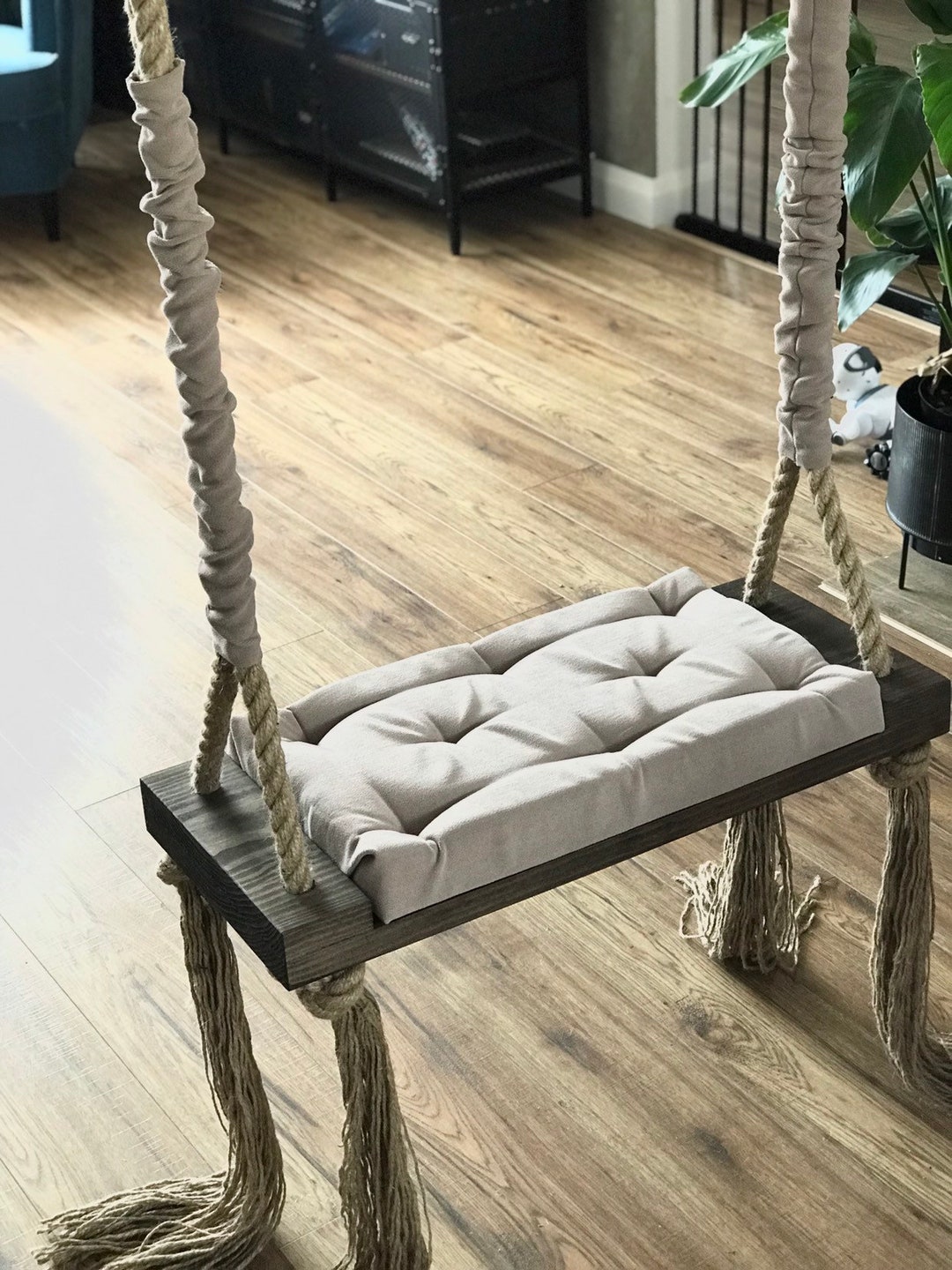 Handmade Solid Wood Swing: Indoor/outdoor Porch Decor - Etsy