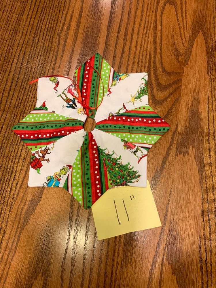 Christmas Tree Skirt Table Top Tiny Grinch Whoville - Etsy