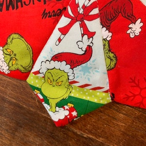 Christmas Tree Skirt, Table Top, Tiny, Grinch, Red, Small, Quilted - Etsy