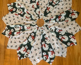 Christmas Tree Skirt 42 Inch Diameter Candy Quilted Green | Etsy