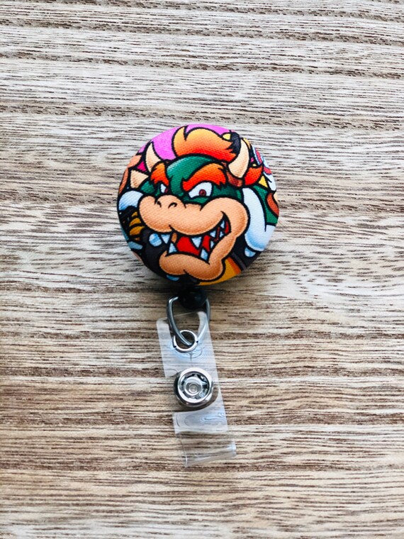 Bowser Mario Bros Inspired Retractable Badge Holder Nintendo | Etsy