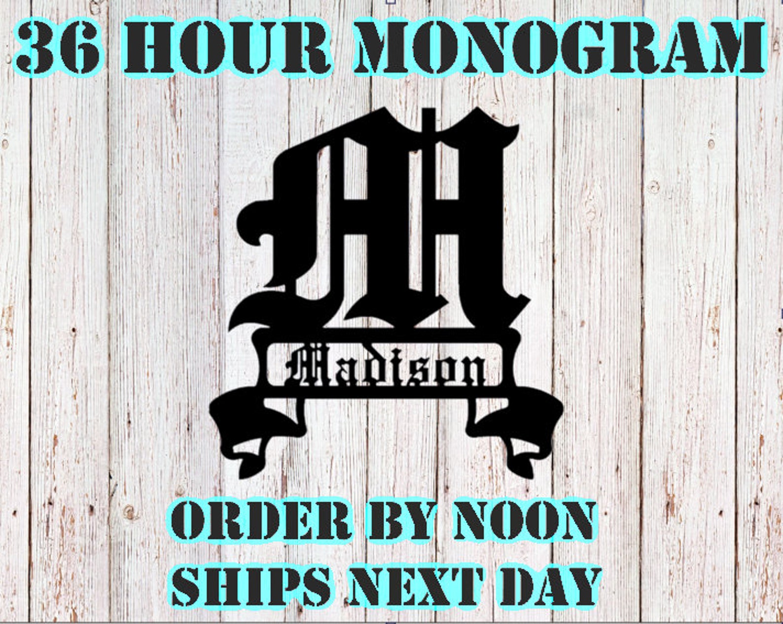 Personalized Fancy Scroll Last Name Metal Monogram Door | Etsy