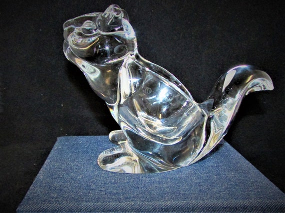 Leaded Crystal Glass Squirrel Figurine | Etsy