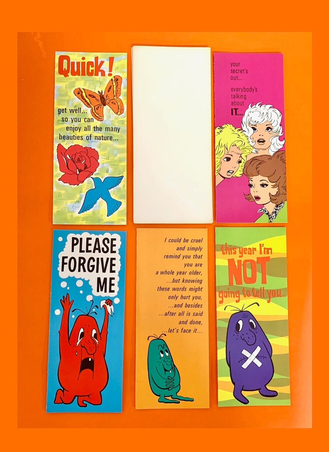 Vintage Retro 70's WACKY Greeting CARDS - UNUSED! - Etsy