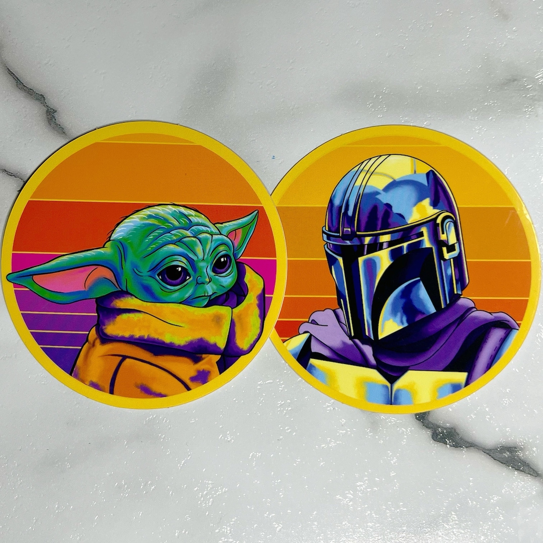 Grogu Mandalorian Sticker Set - Etsy