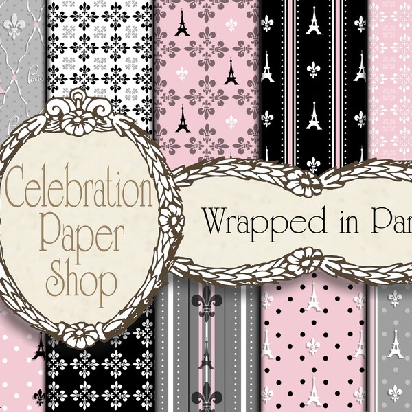 Digital Paper Paris - Etsy