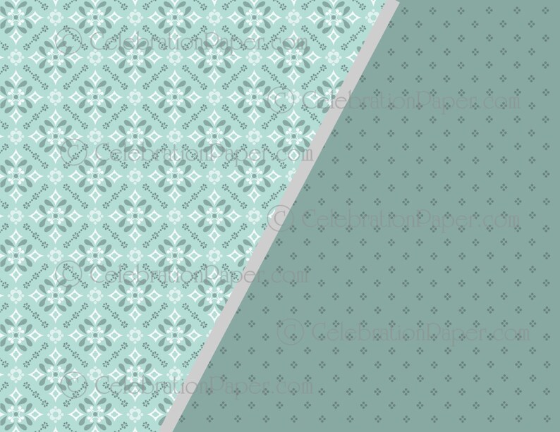 Teal Digital Paper, Turquoise Striped Digital Paper, Digital Background ...