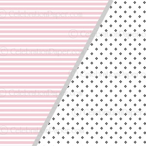 Polka Dot Digital Paper, Paris Theme, Pink and Black Digital Paper ...