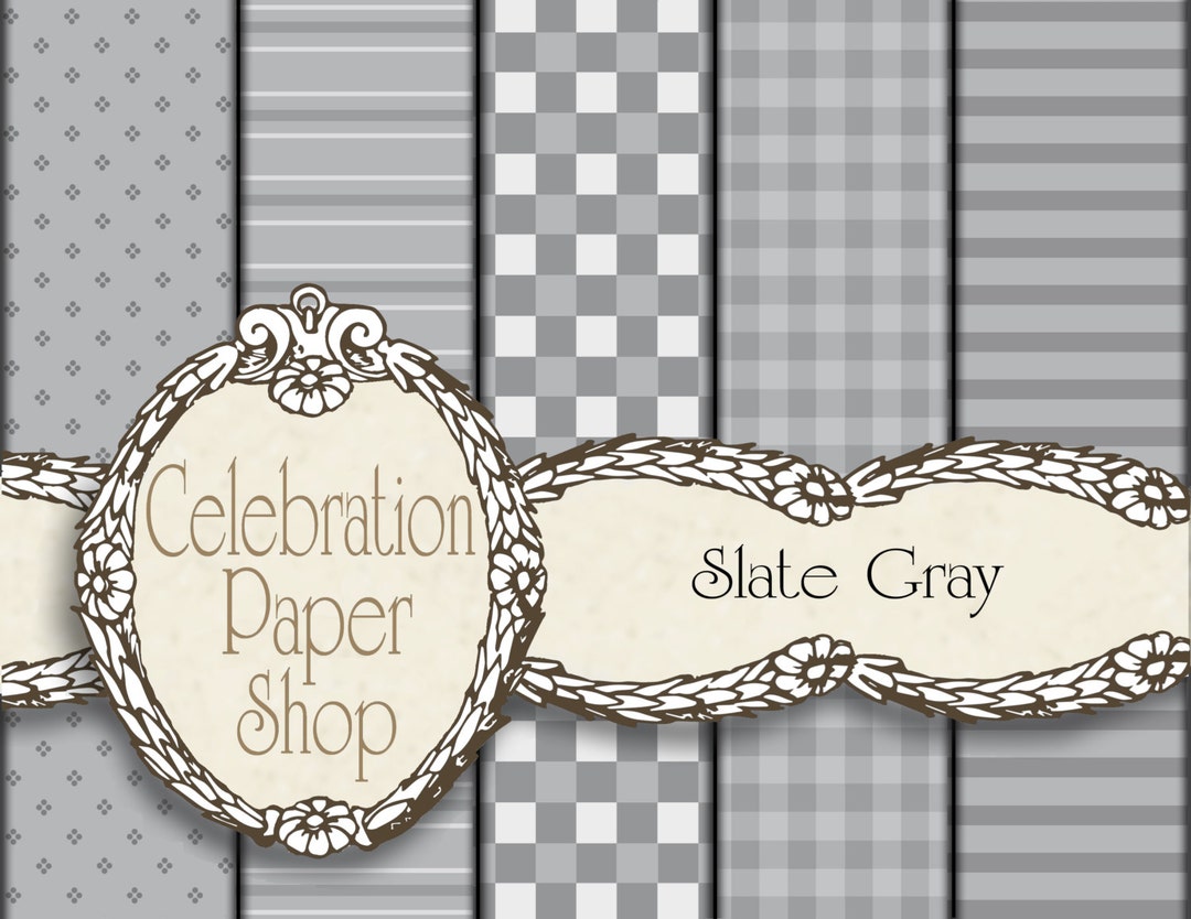 Gray Digital Paper, Paper Patterns, Digital Download for Paper Crafts ...