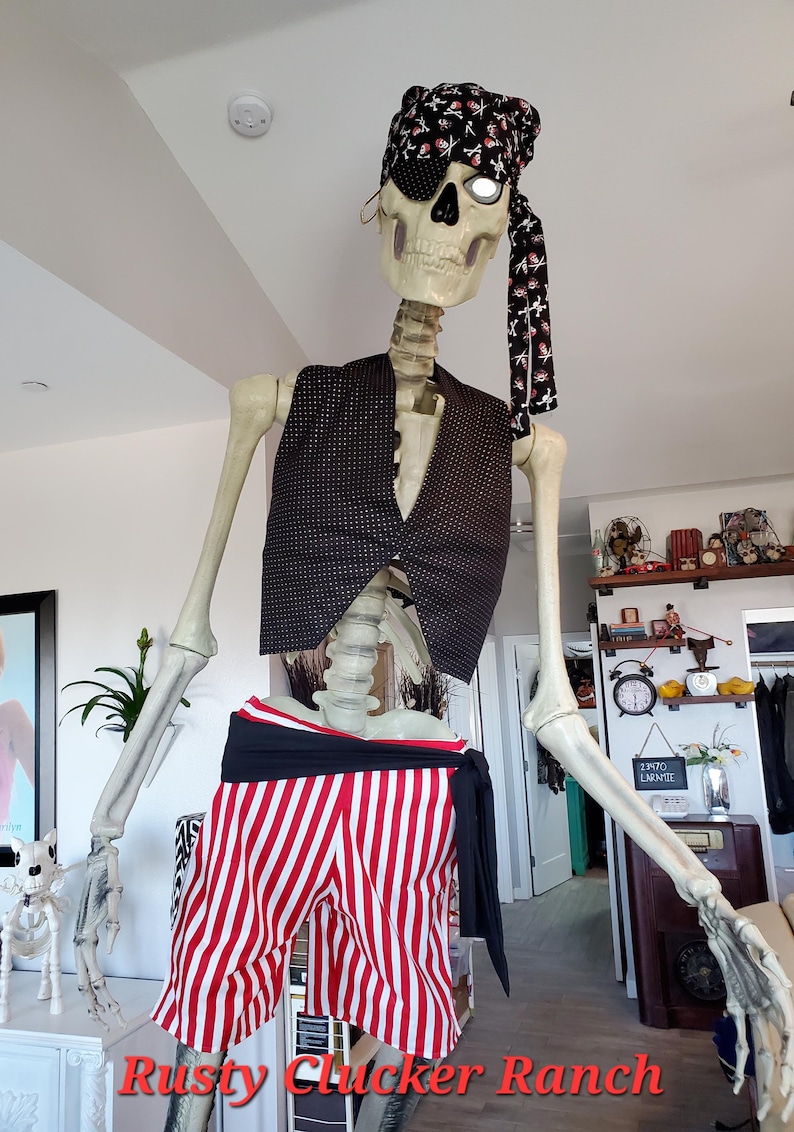 12 Ft Skeleton Pirate Costume!!!! (skelleton Not Included) - Etsy