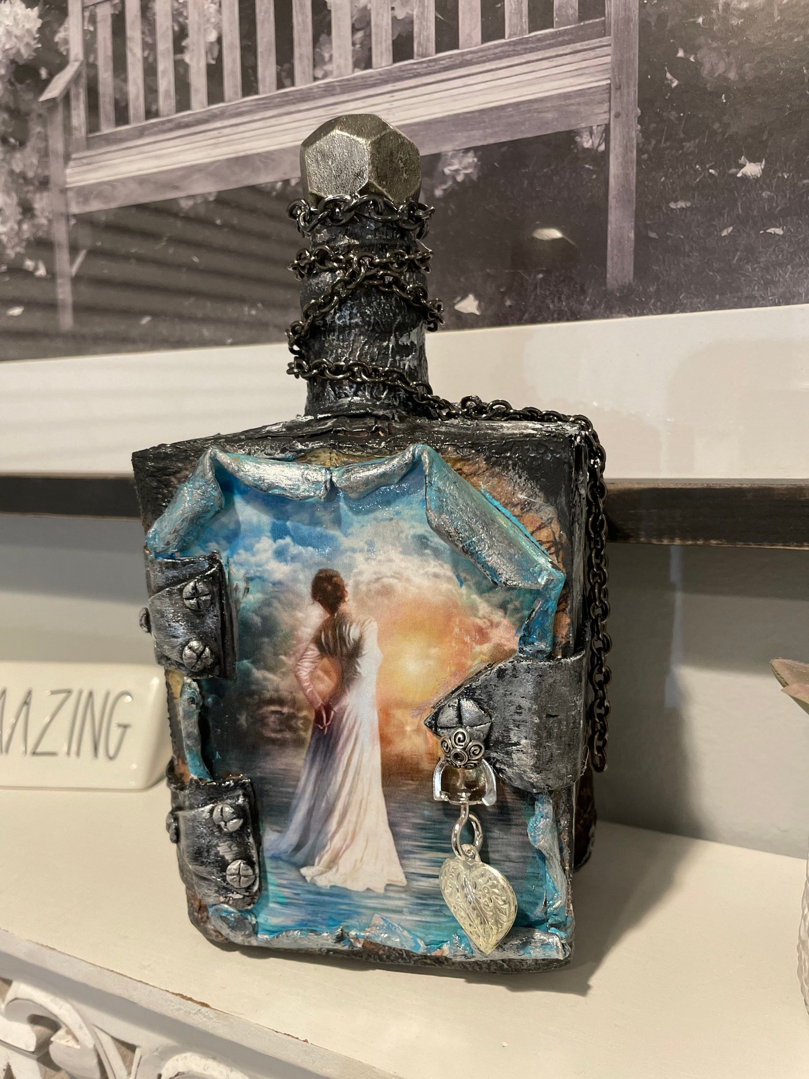 Bottle Book. Antique Book. Unique Bottle Art. Home Decor. - Etsy