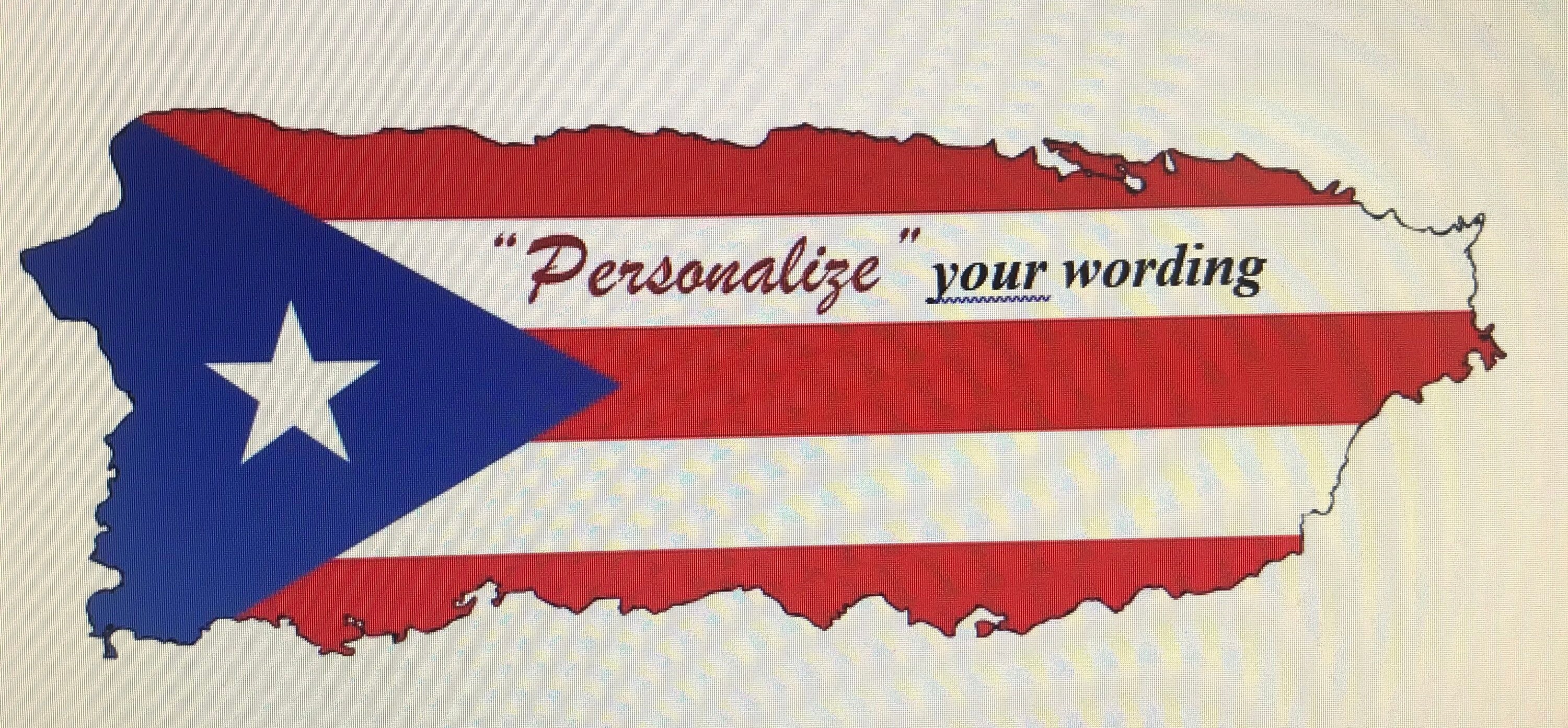PUERTO RICO Que Dios Bendiga Puerto Rico Decorated Boricua | Etsy