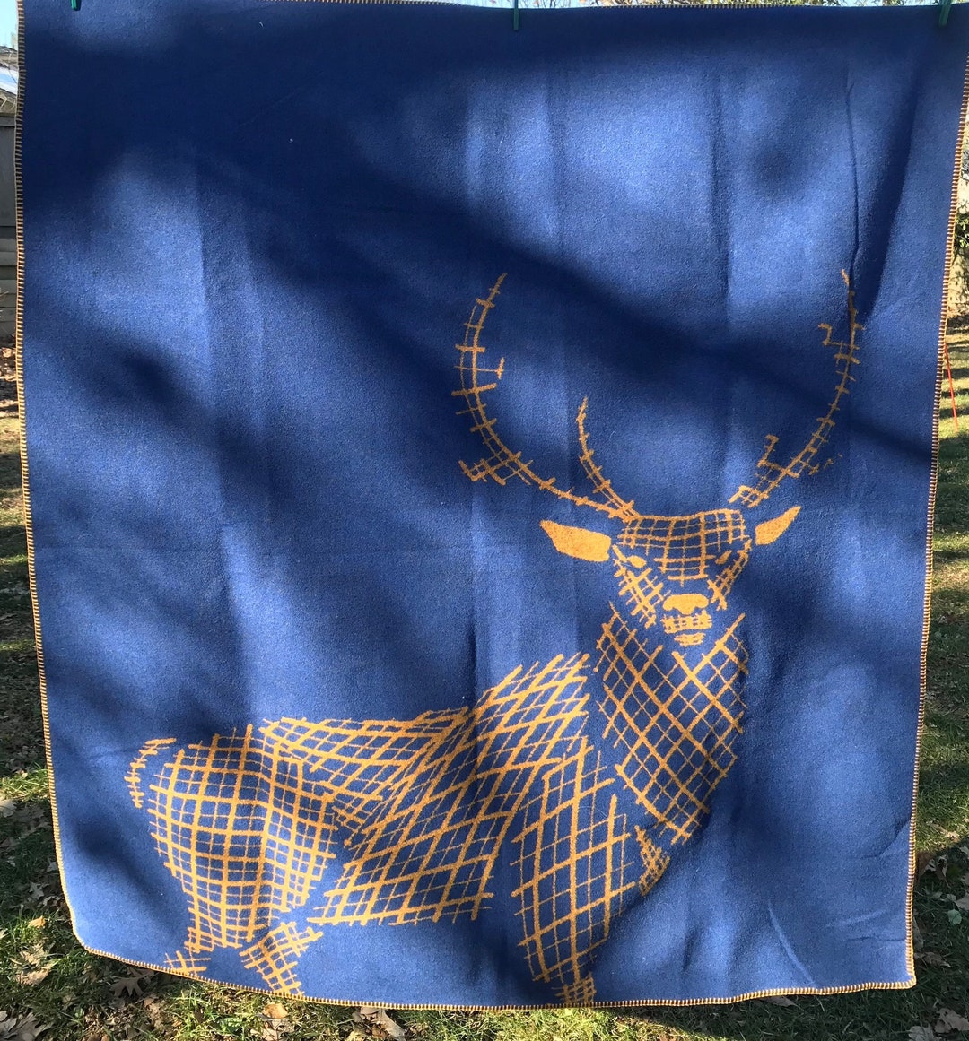 Stag Wool Blanket/throw - Etsy